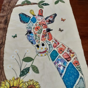 Giraffe Applique Printed Paper Pattern: Wild Animal Fabric Art Project ...