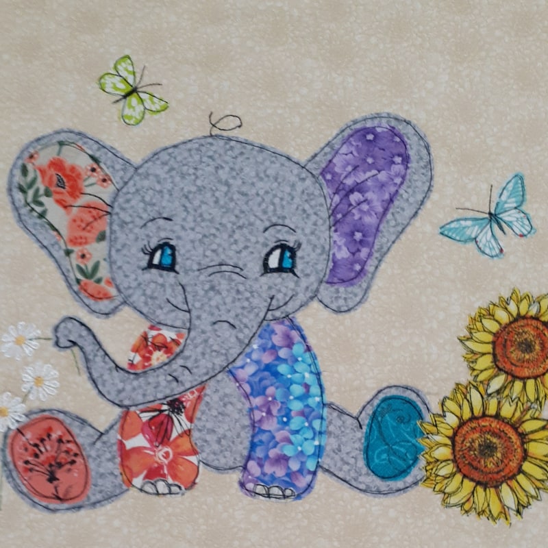 Elephant Quilt Block - Etsy