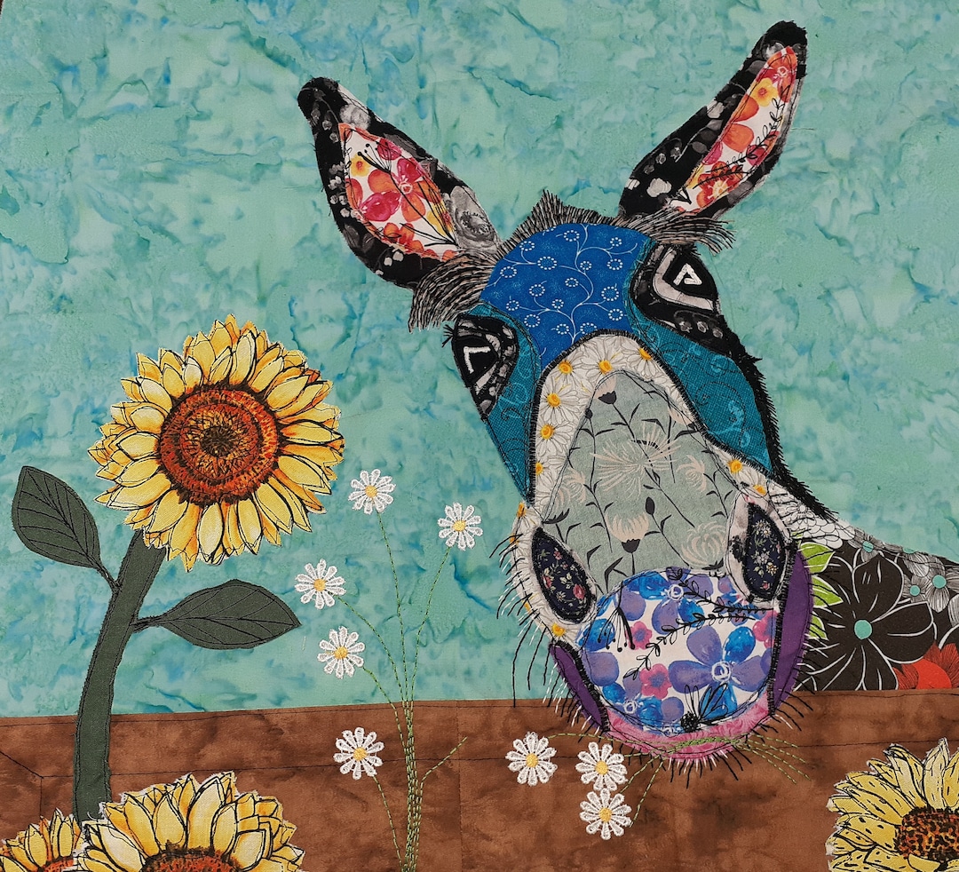 Donkey Applique Pattern: Scrappy Farm Mule Quilt Block (PDF Pattern) - Etsy