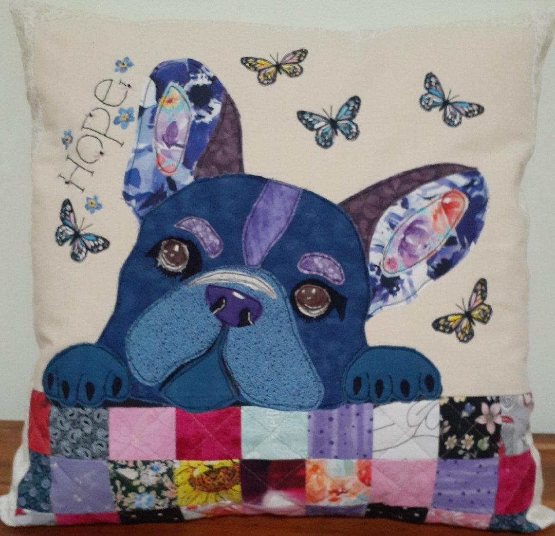 French Bulldog Applique Pattern: Frankie Puppy Quilt Block (PDF Pattern ...