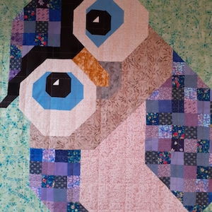 Owl Quilt Patchwork Pattern: Olivia the Quirky Bird (digital Download ...