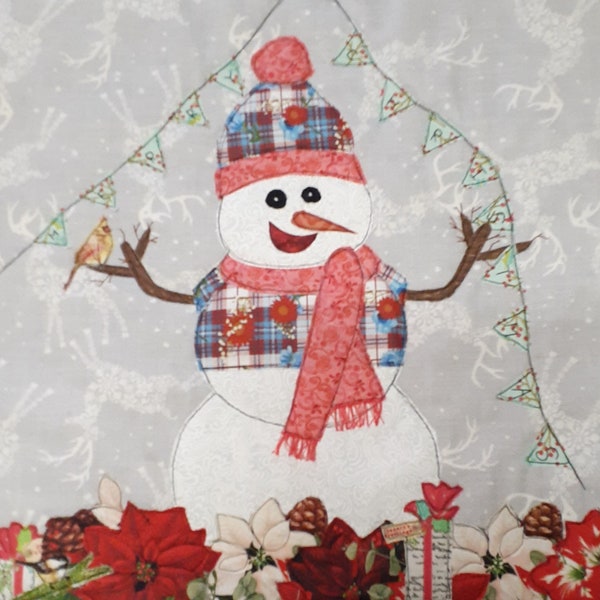 Snowman Applique - Etsy