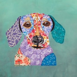 Dachshund Applique Pattern Gary Delightful Scrappy Doxie Dog Craft ...
