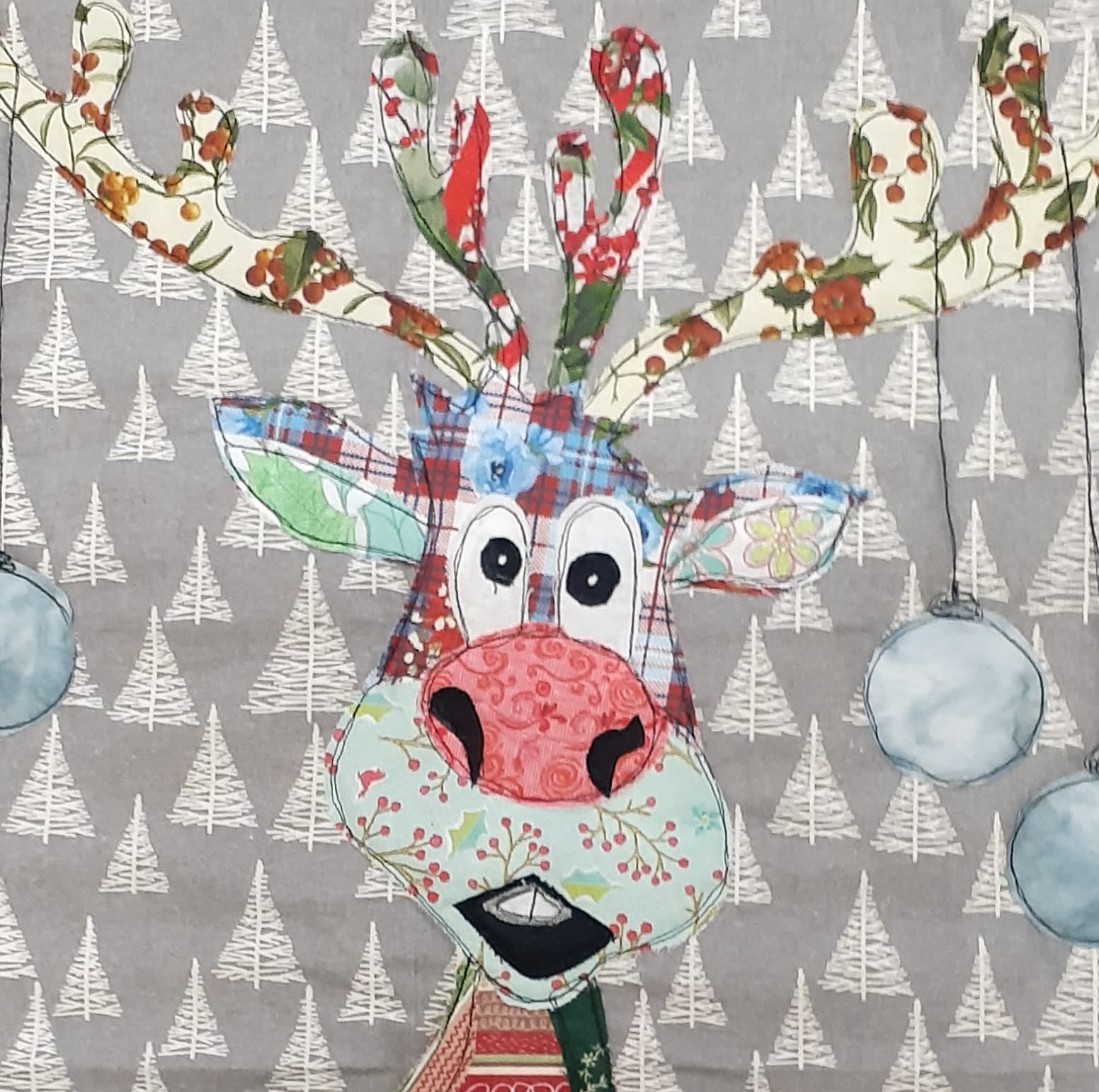 Reindeer Applique Pattern: Christmas Quilt Block (PDF Pattern) - Etsy