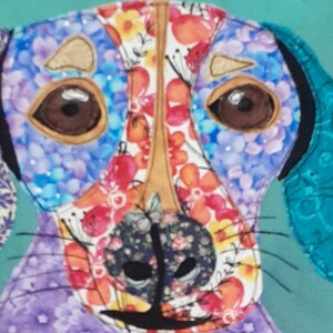 Dachshund Applique Pattern Gary Delightful Scrappy Doxie Dog Craft ...