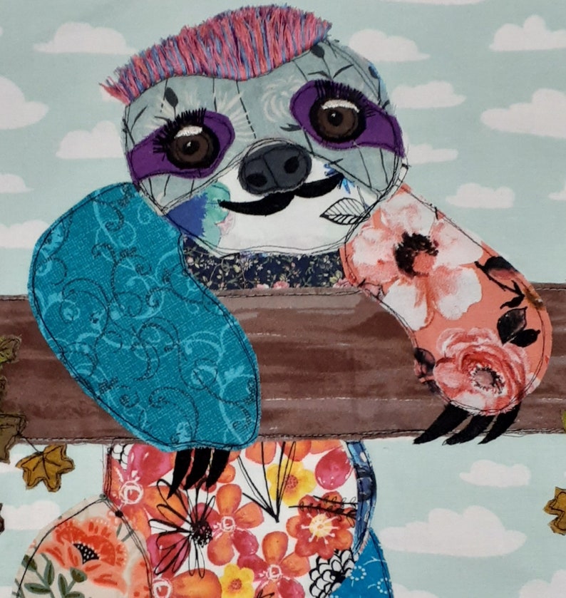 Sloth Applique Pattern: Sally the Sweet Creature Quilt Block (PDF ...