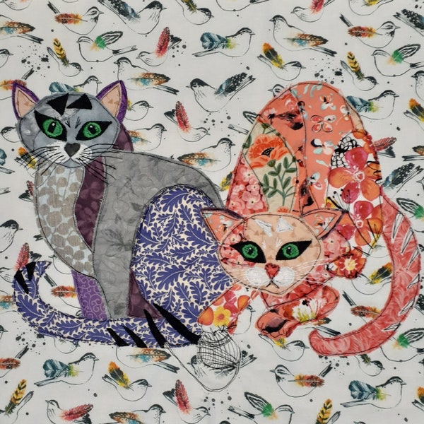 Applique Cat Quilt - Etsy