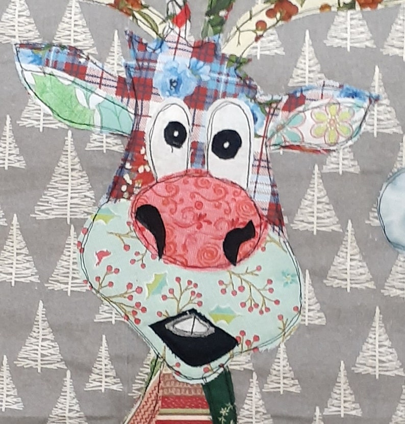 Reindeer Applique Pattern: Christmas Quilt Block (PDF Pattern) - Etsy