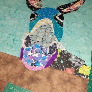 Donkey Applique Pattern: Scrappy Farm Mule Quilt Block (PDF Pattern) - Etsy