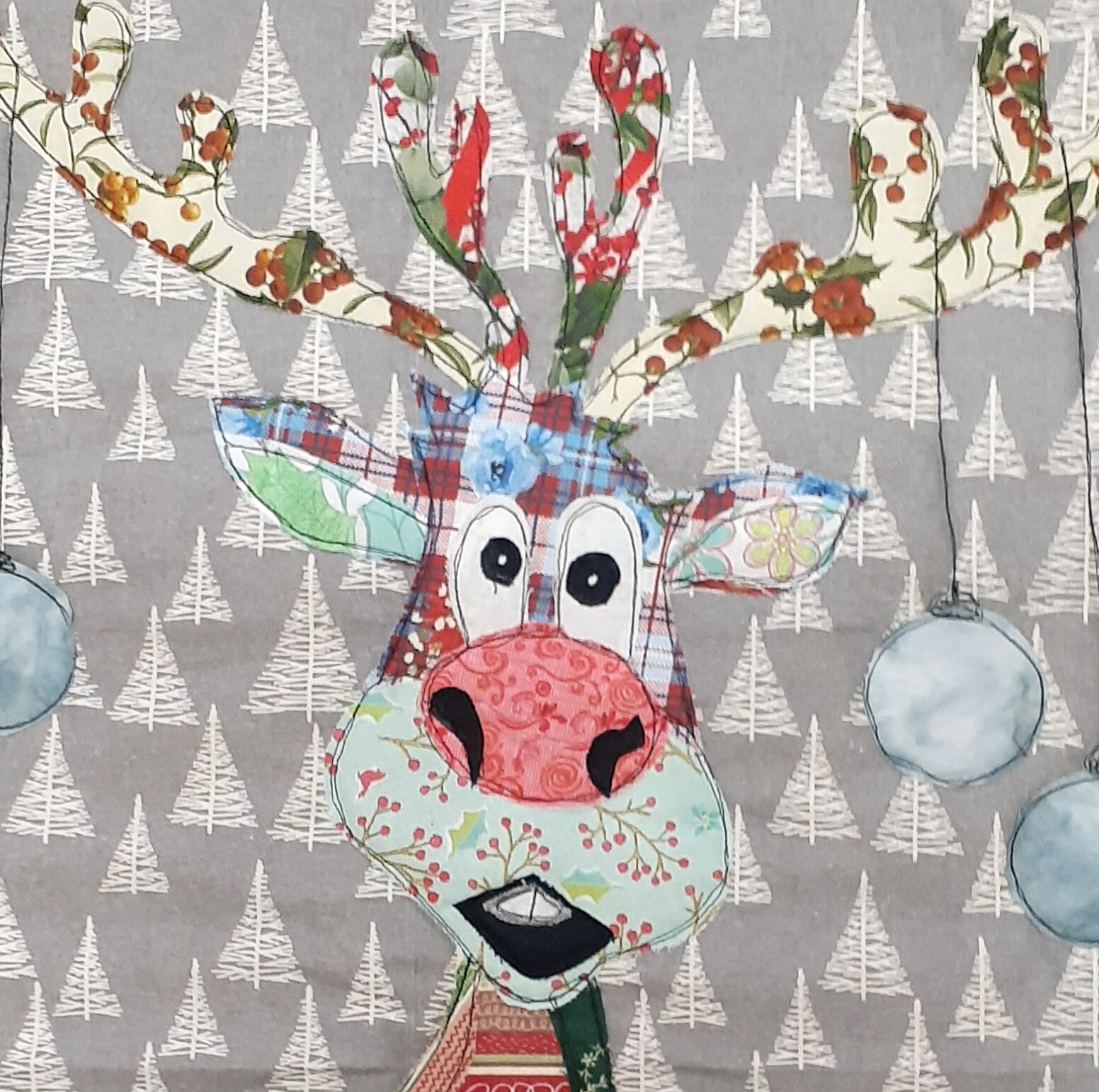 Reindeer Applique Pattern: Christmas Quilt Block (PDF Pattern) - Etsy