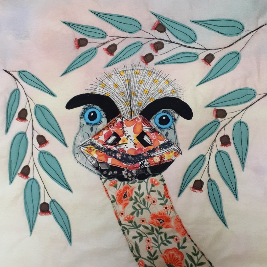 Emu Applique Pattern: Emily, Australian Bird Quilt Block (PDF Pattern ...