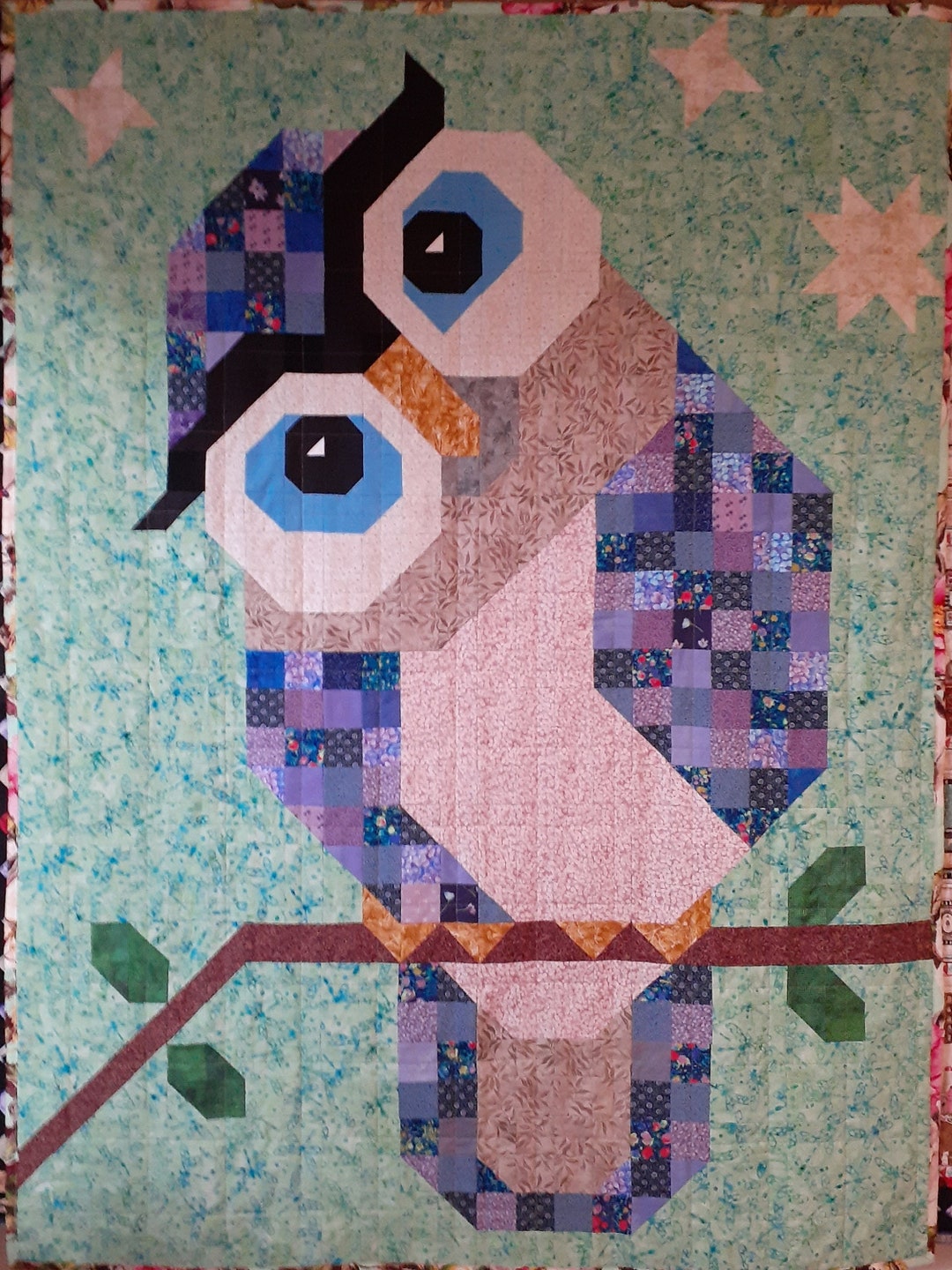Owl Quilt Patchwork Pattern: Olivia the Quirky Bird (digital Download ...