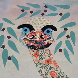 Emu Applique Pattern: Emily, Australian Bird Quilt Block (PDF Pattern ...