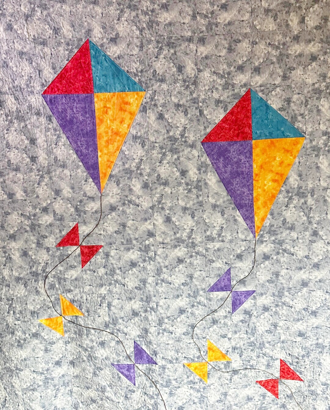 Kite Quilt Pattern Patchwork Top Fun Colorful and Playful Picnic ...