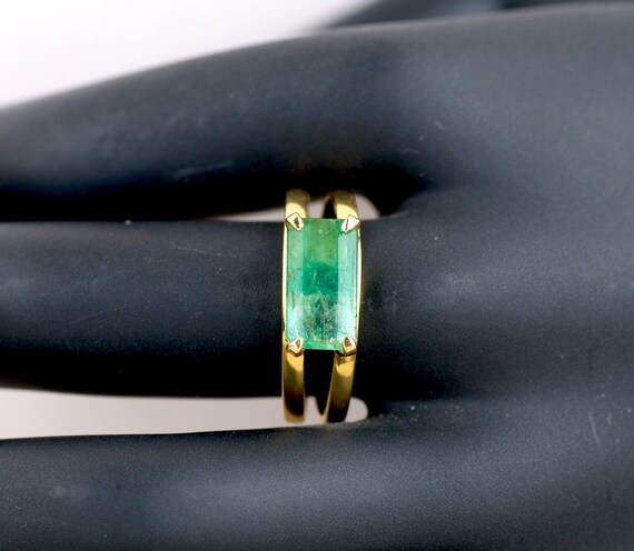 Very Rare 18KT Gold Natural Bi Color Colombian Emera… - Gem