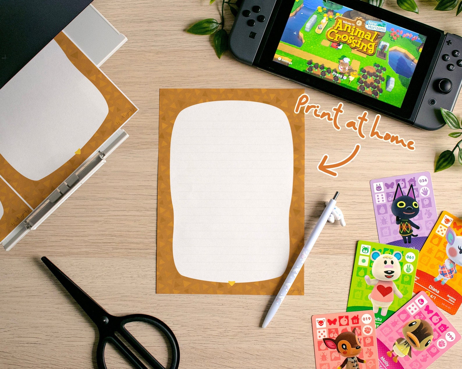 Animal Crossing Letter Set Autumn Grass Design Cute | Etsy