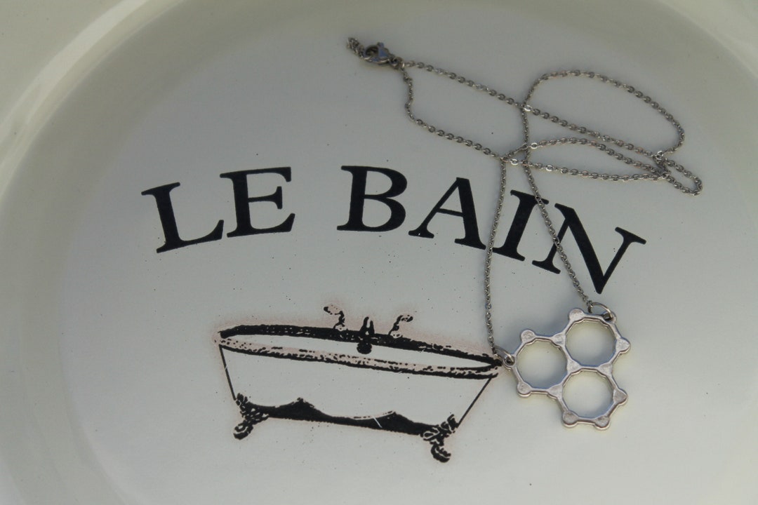 H20 Water Molecule Necklace Stainless Steel Chain - Etsy