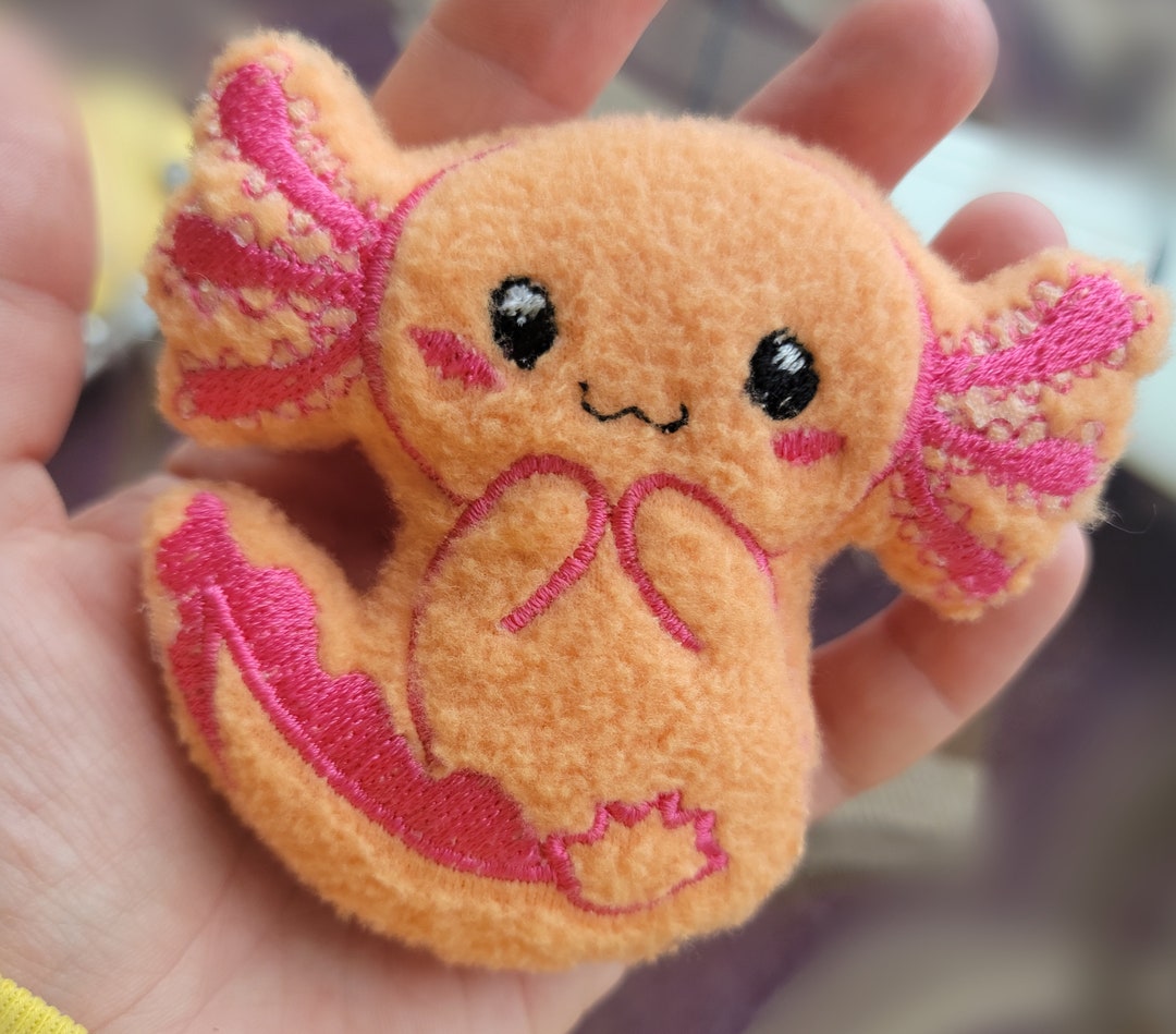 Axolotl Plush,embroidered Stuffed Animal,stuffie,stuffed Animals and ...