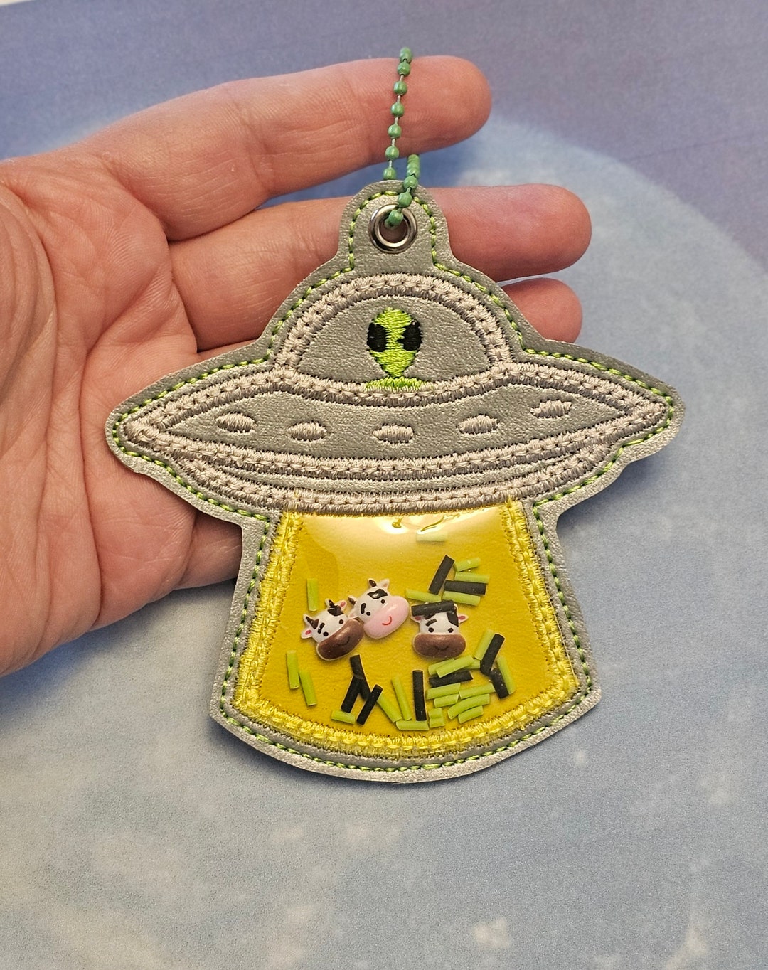 Alien Ornament,bookmark,alien With Cows,spaceship Gift,gifts for Her ...