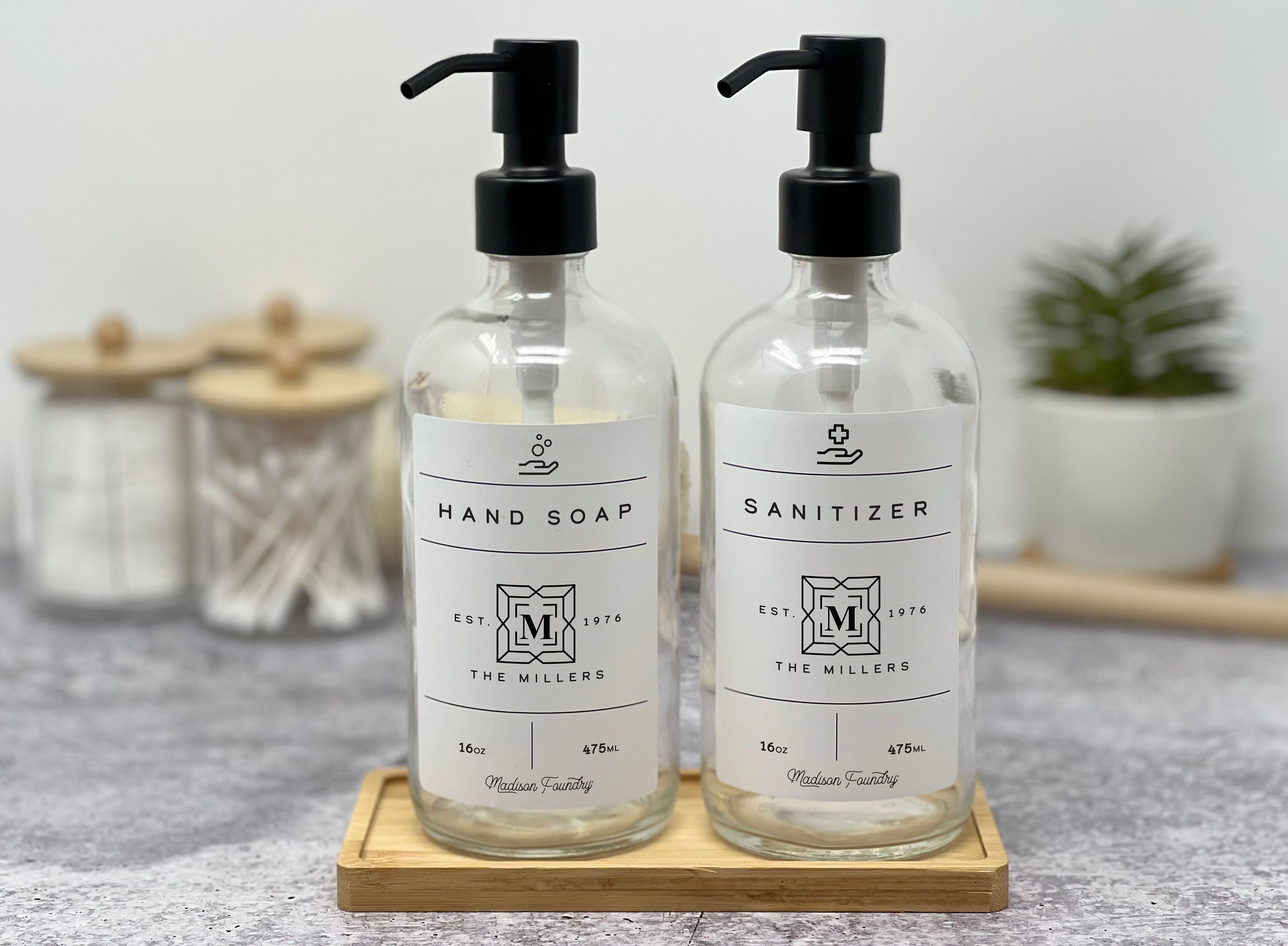 Refillable Soap Dispenser Bottles , Personalized Lotion Pump Bottle ...