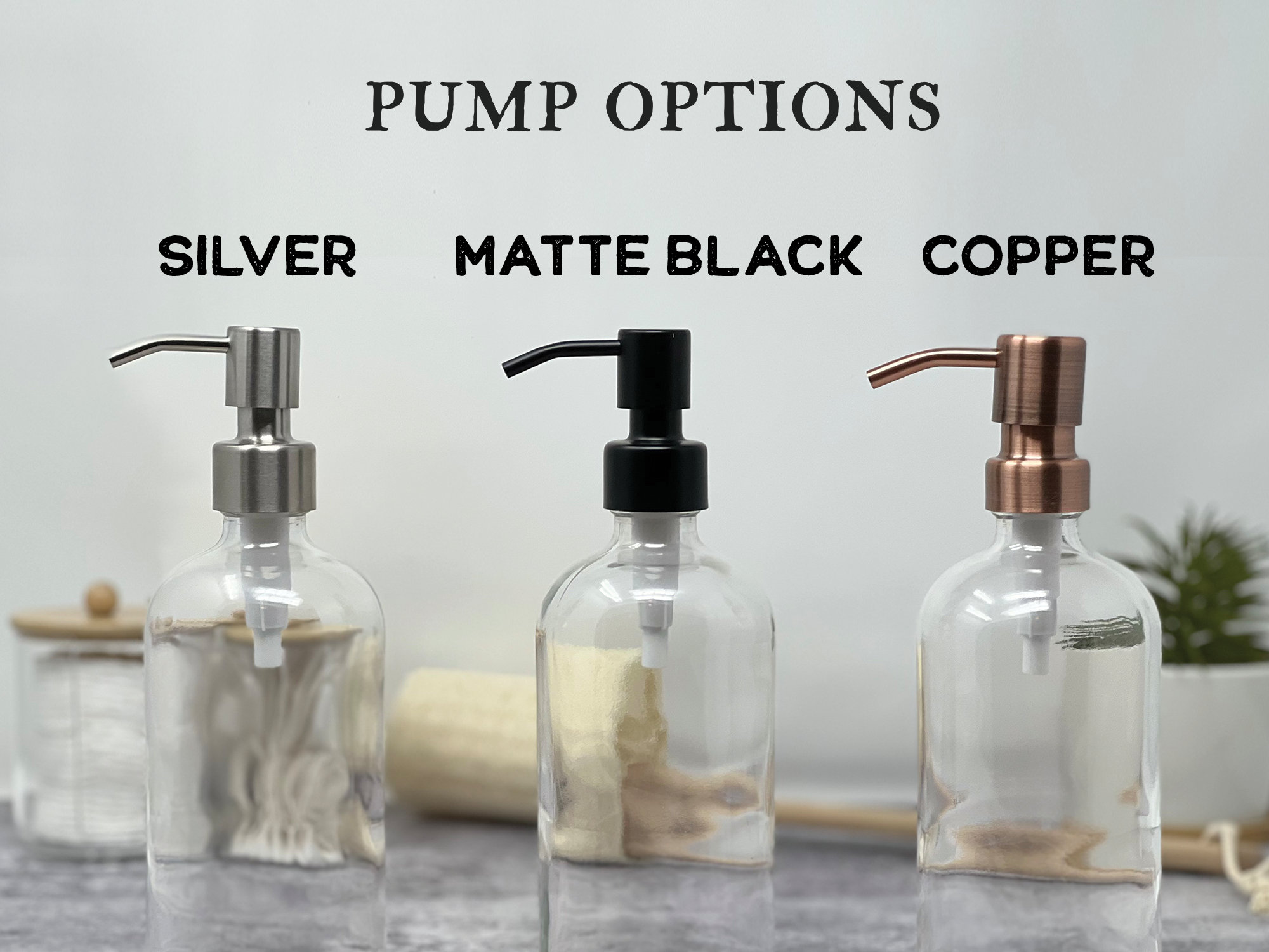 Refillable Soap Dispenser Bottles Personalized Lotion Pump - Etsy