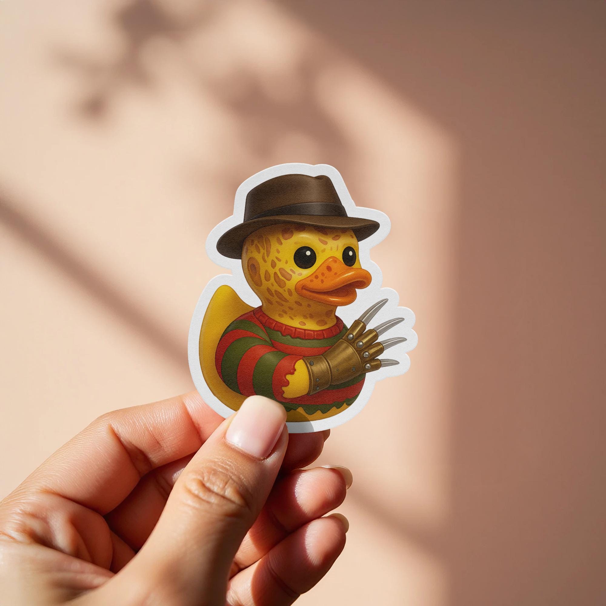 Nightmare Killer Rubber Duck Sticker, Halloween Rubber Duck, Horror ...