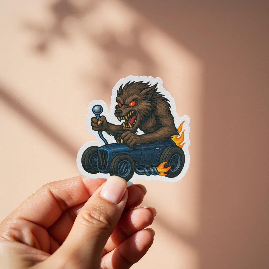 Werewolf Racing Sticker, Wacky Racers Car Sticker, Boxcar Derby ...