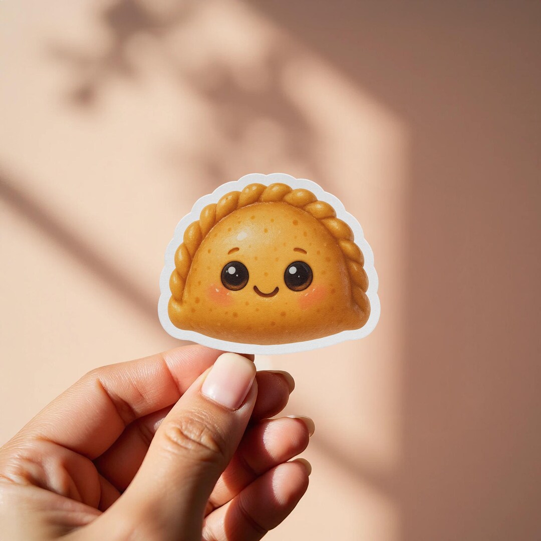 Cute Empanada Sticker, Mexican Sweet Bread Decal, Cute Food Stickers ...