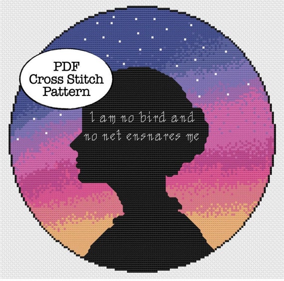 I Am No Bird Counted Cross Stitch Pattern Jane Eyre Cross - Etsy
