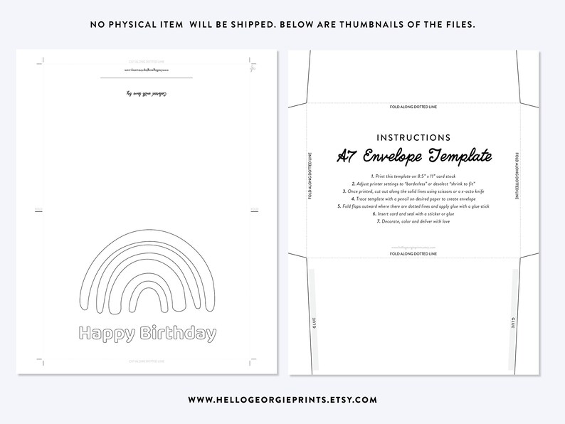 Happy Birthday Coloring Card Print at Home for Kids and Adults | 5" X 7 ...
