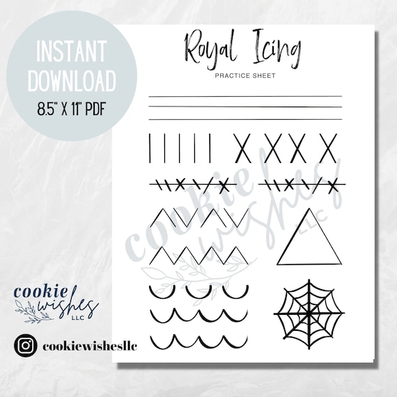 Halloween Royal Icing Sugar Cookie Class Practice Sheets - Etsy