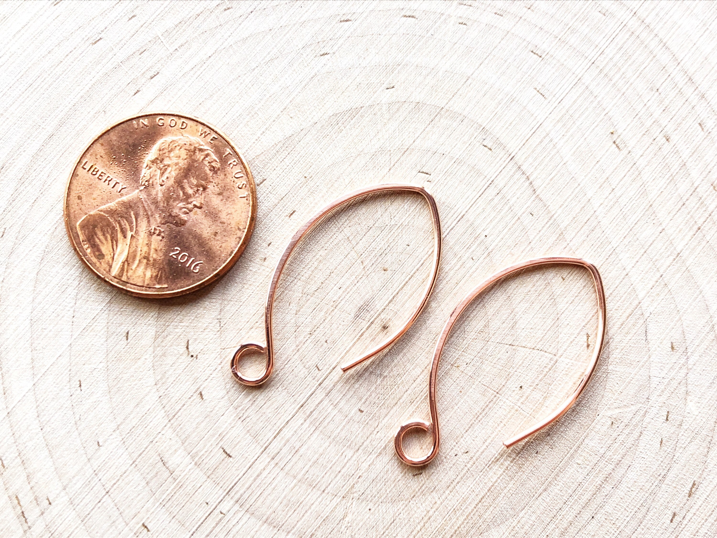 Bare Copper Ear Wires Handmade Earring Findings Copper Ear - Etsy
