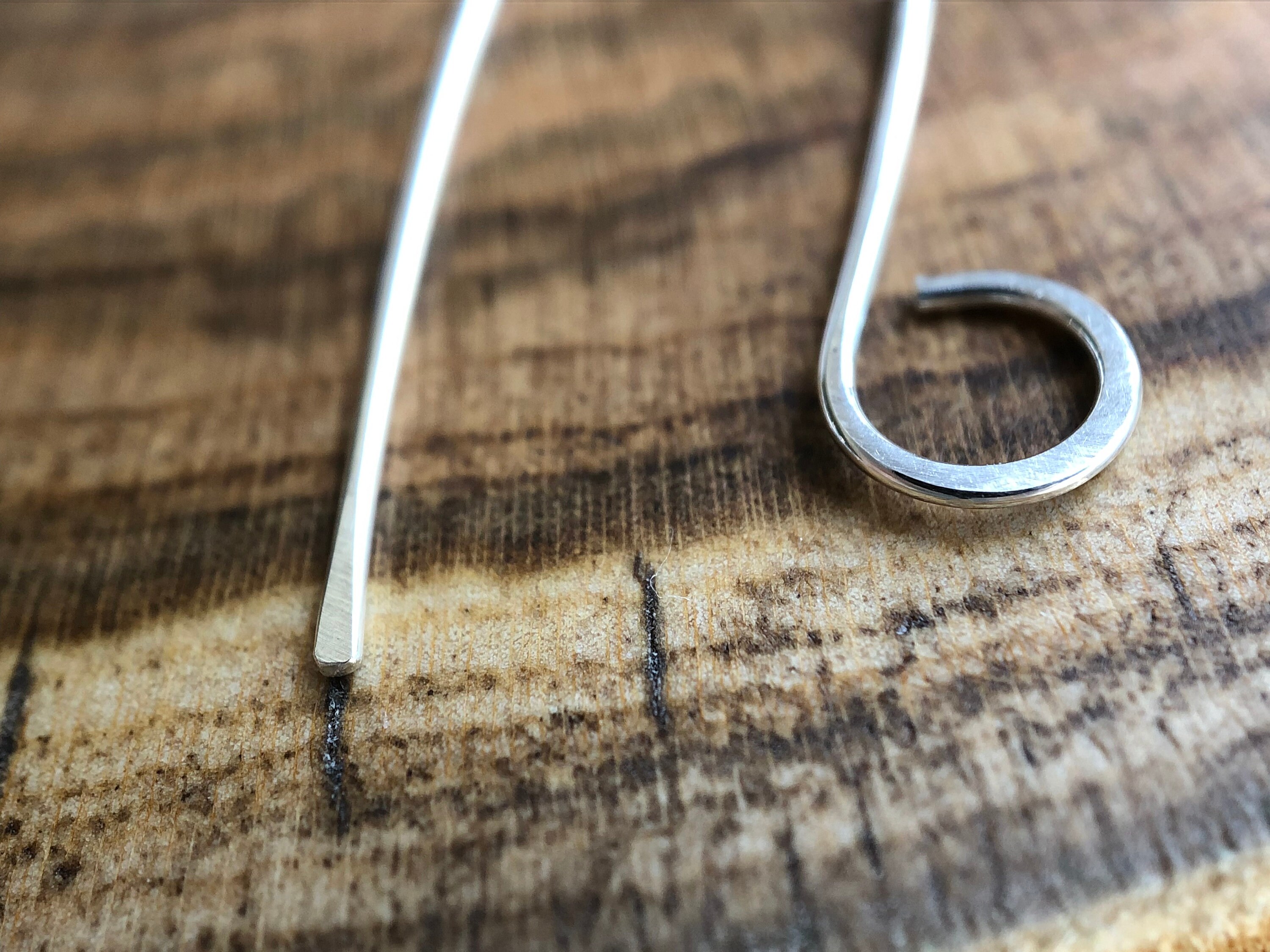 Sterling Silver Ear Wires 20 gauge Handforged Ear Wires | Etsy