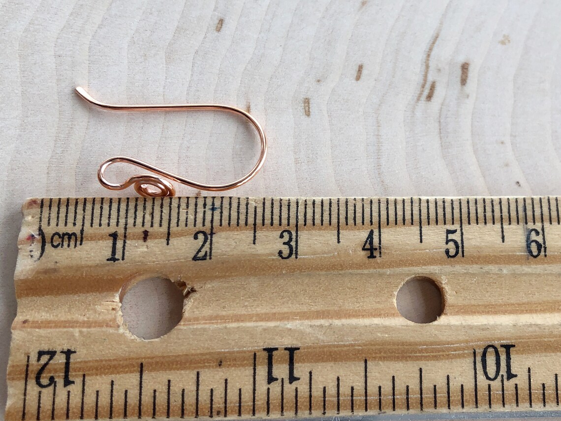 Small Front Face Spiral Copper Ear Wires French Hook Petite - Etsy