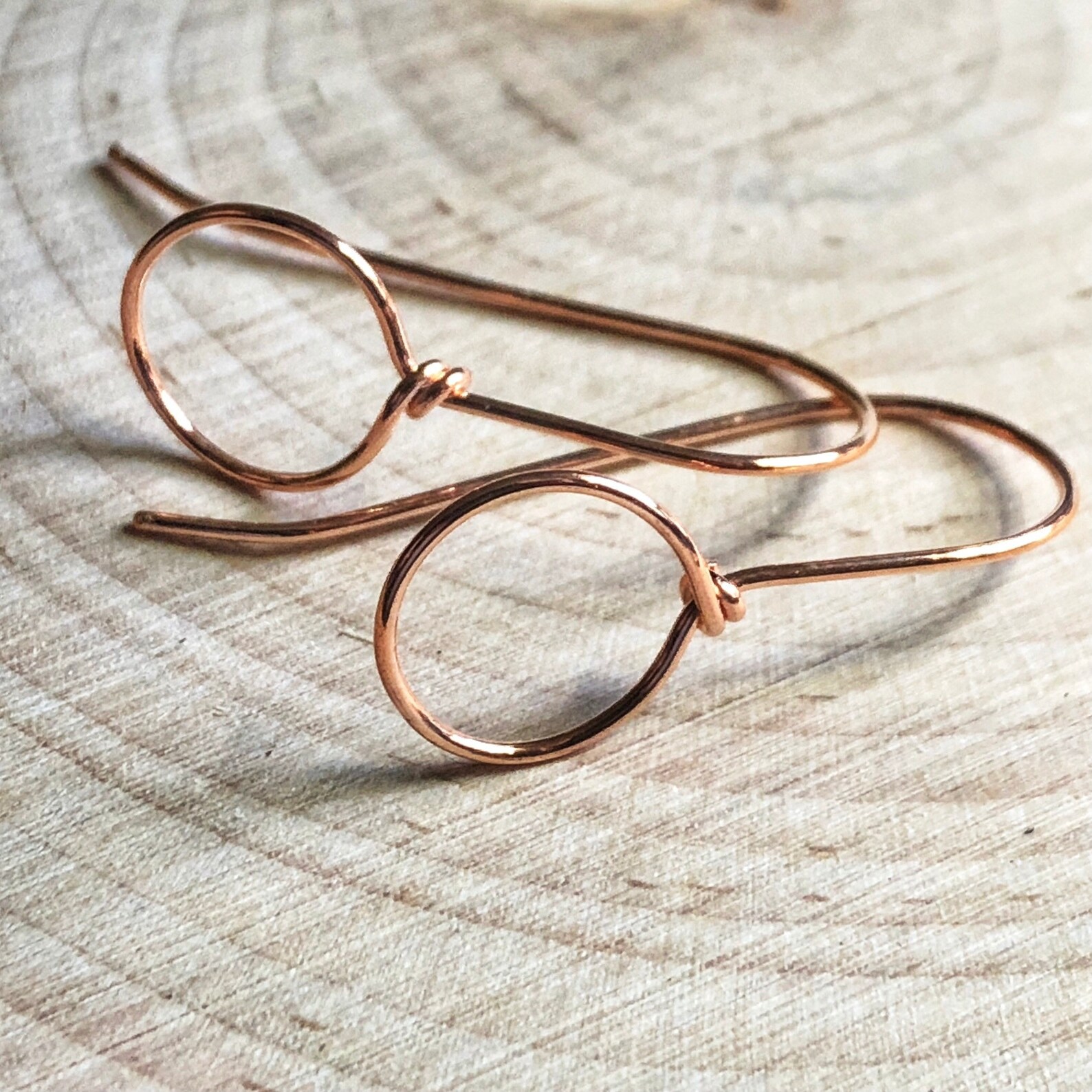 Front Face Loop Handmade Ear Wires Copper Handmade Ear Wires - Etsy
