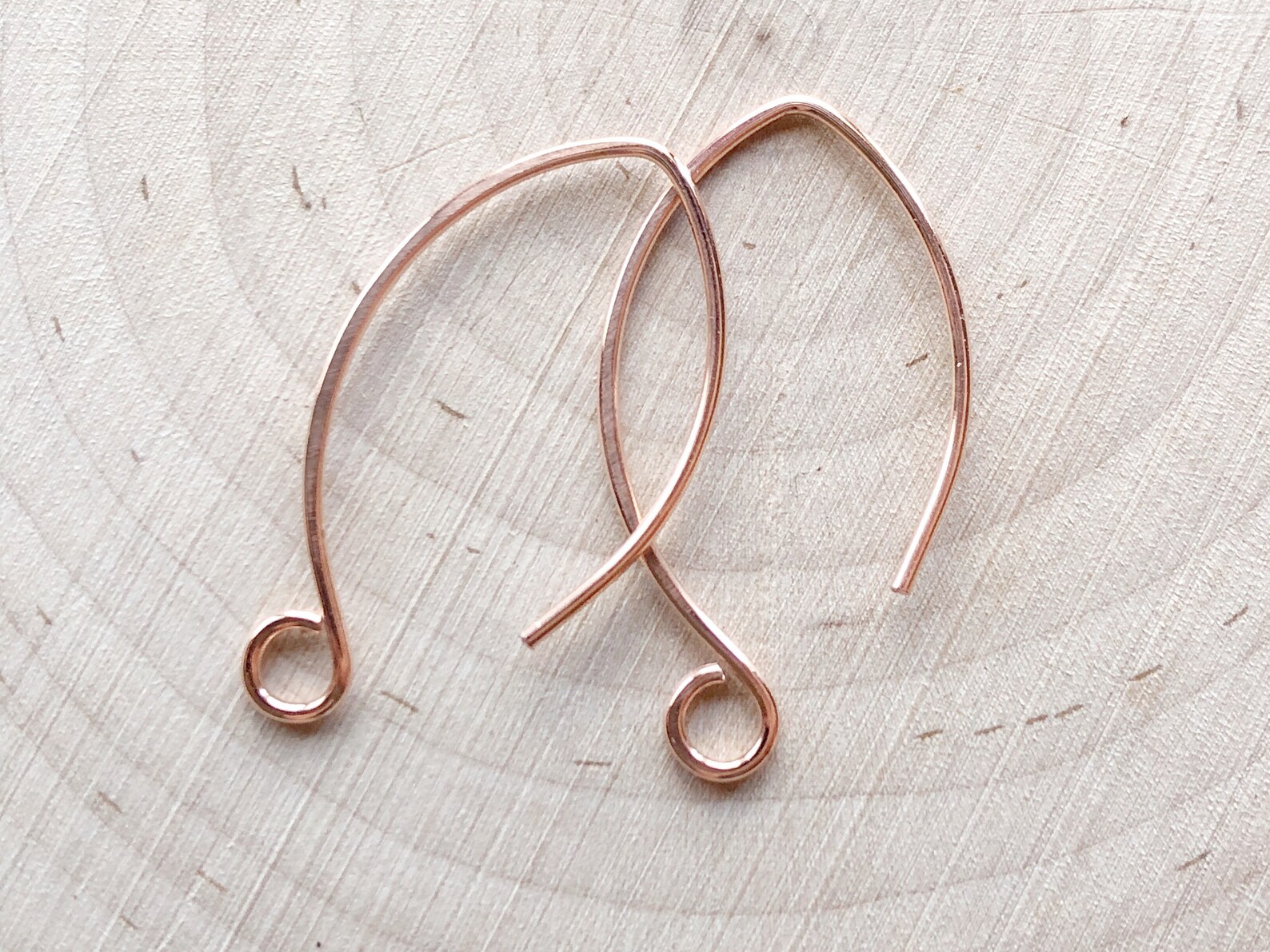 Bare Copper Ear Wires Handmade Earring Findings Copper Ear - Etsy