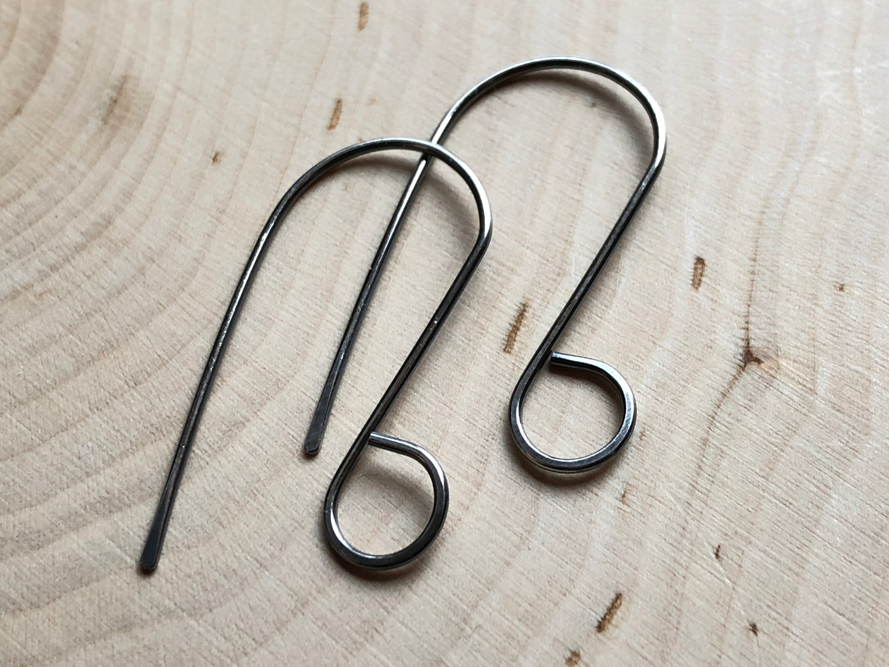 Sterling Silver Ear Wires 20 Gauge Handforged Ear Wires - Etsy