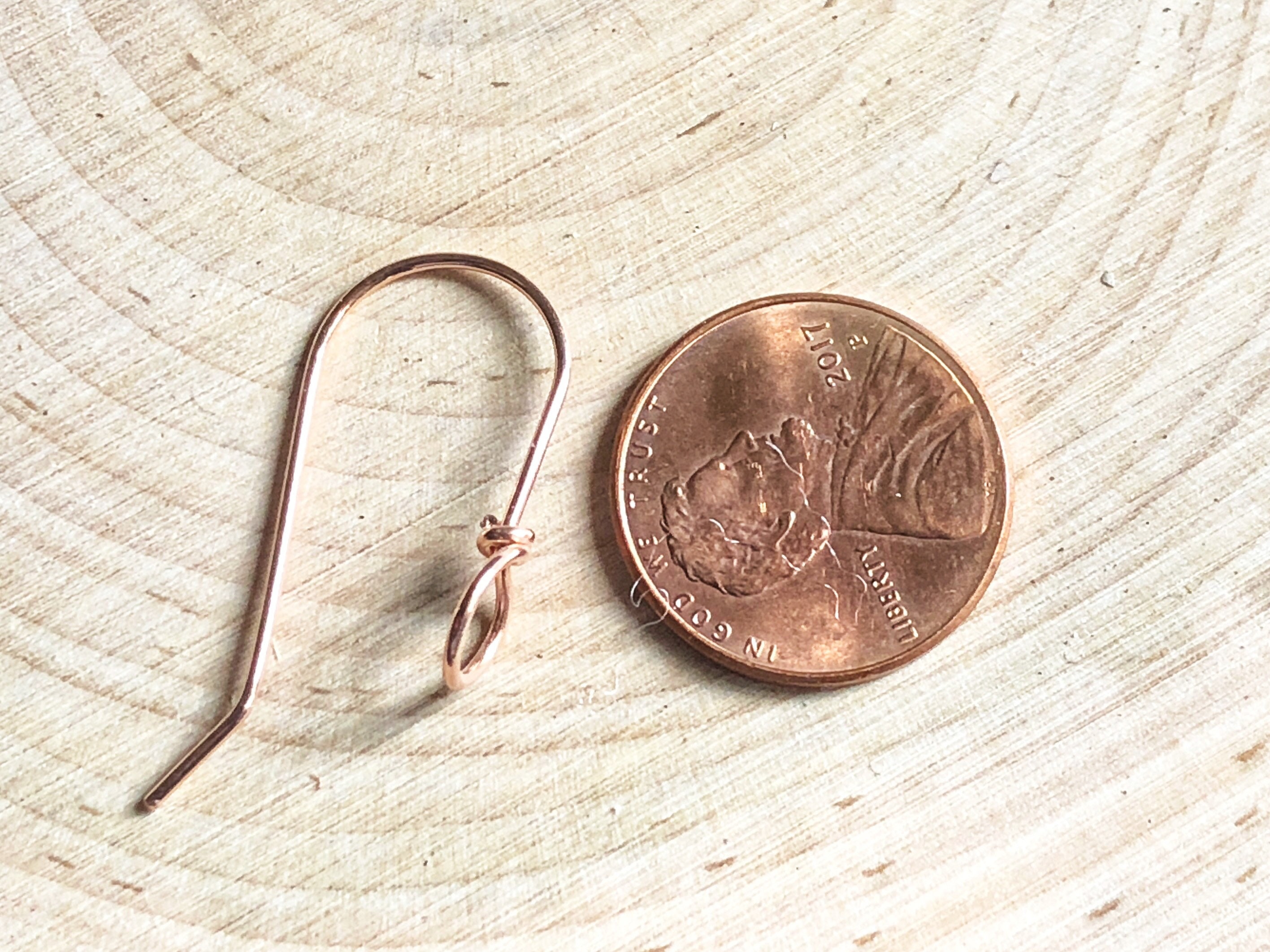 ONE pair Handmade Ear Wires Copper Handmade Ear Wires Copper | Etsy