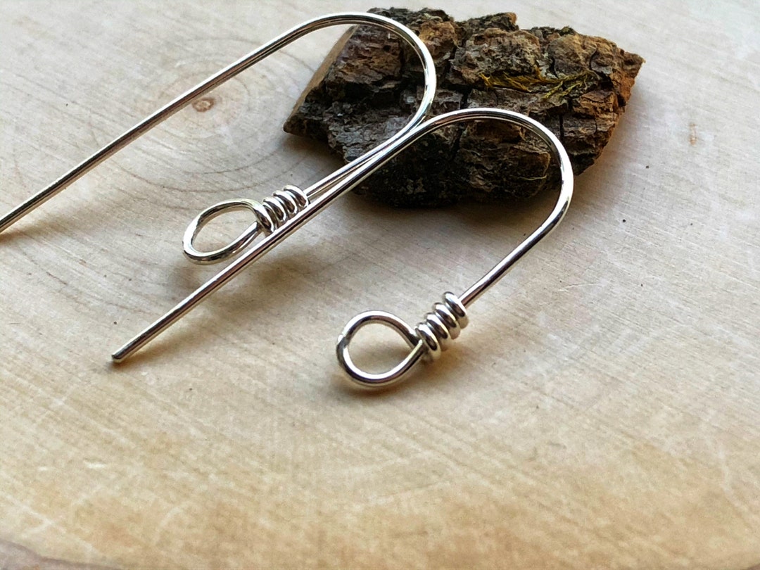 Sterling Silver Ear Wires, Sterling Silver Ear Wires, Handmade Sterling ...