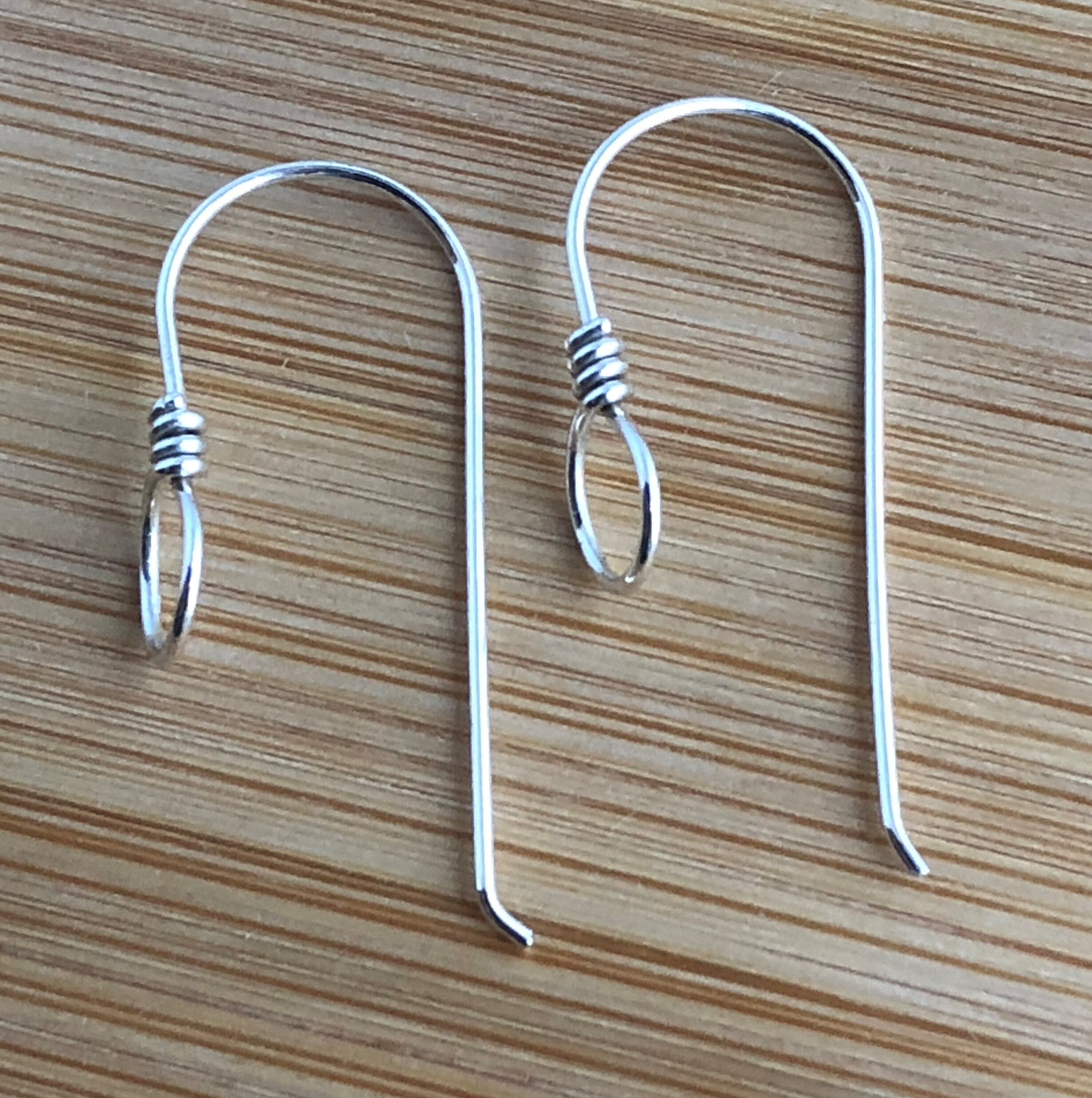 Front Face Loop Ear Wiressterling Silver Ear Wires Handmade - Etsy