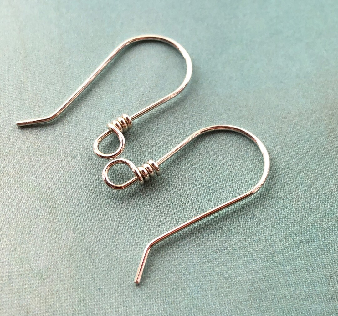 Sterling Silver Ear Wires, Sterling Silver Ear Wires, Handmade Sterling ...