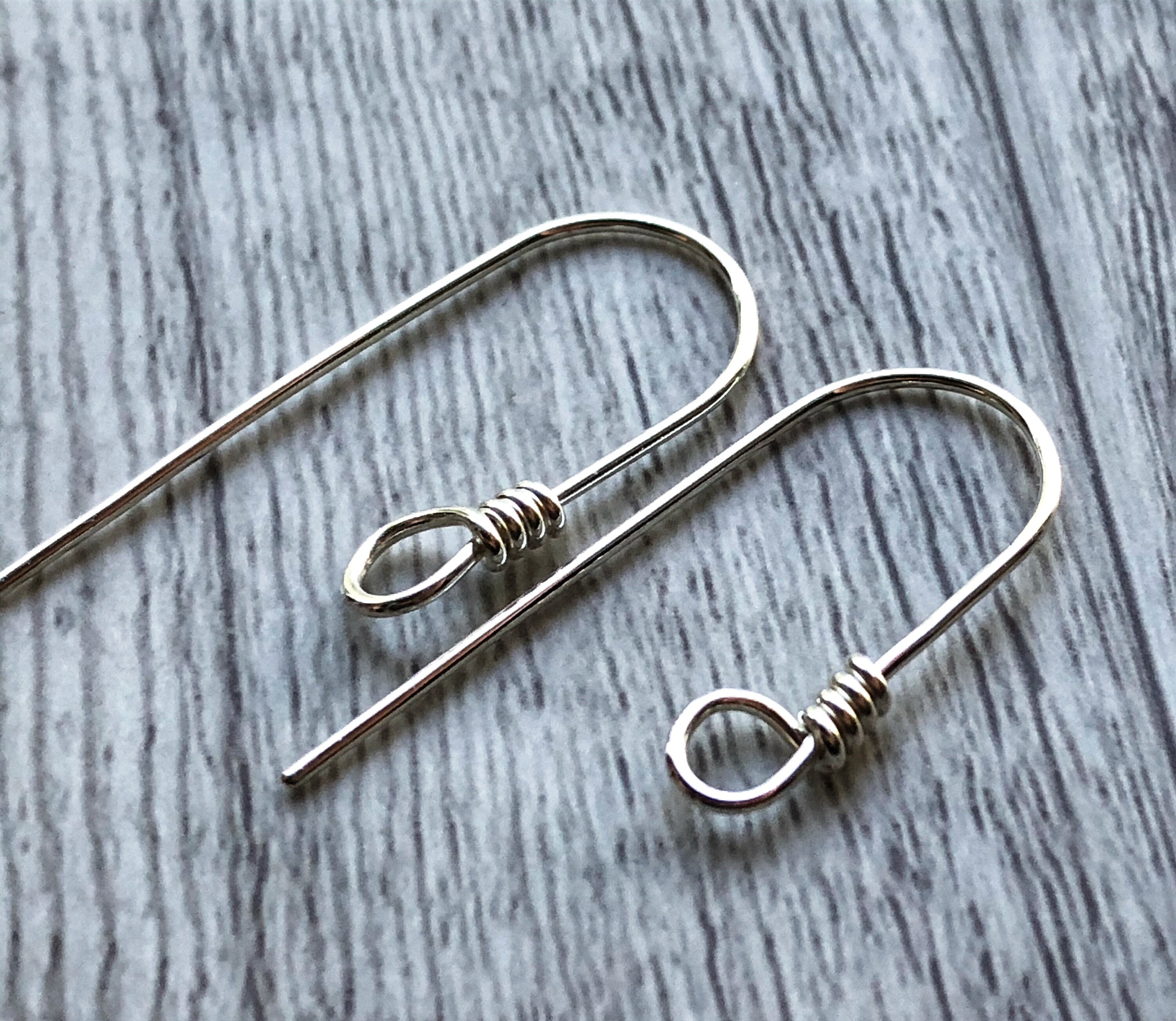 Sterling Silver Ear Wires Sterling Silver Ear Wires Handmade - Etsy