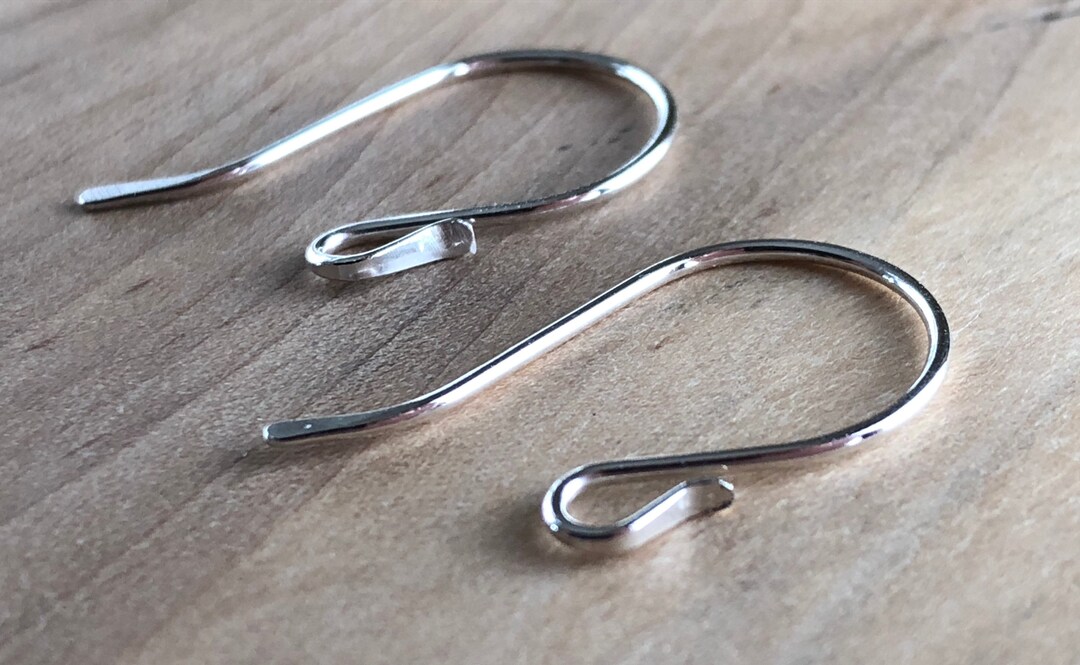Small 20 Gauge Sterling Silver Ear Wires Silver Ear Wires, Silver Hooks ...