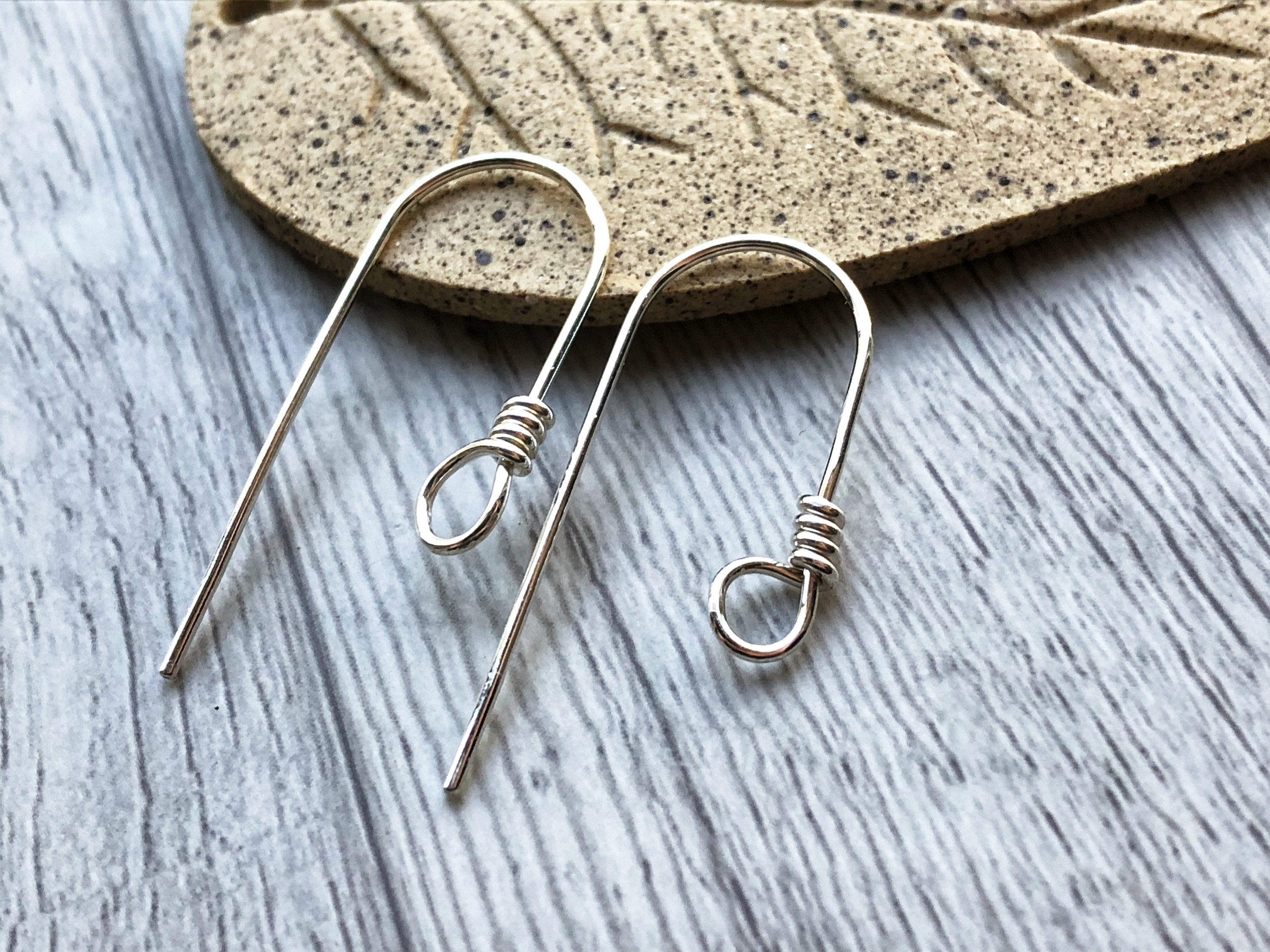 Sterling Silver Ear Wires Sterling Silver Ear Wires Handmade - Etsy