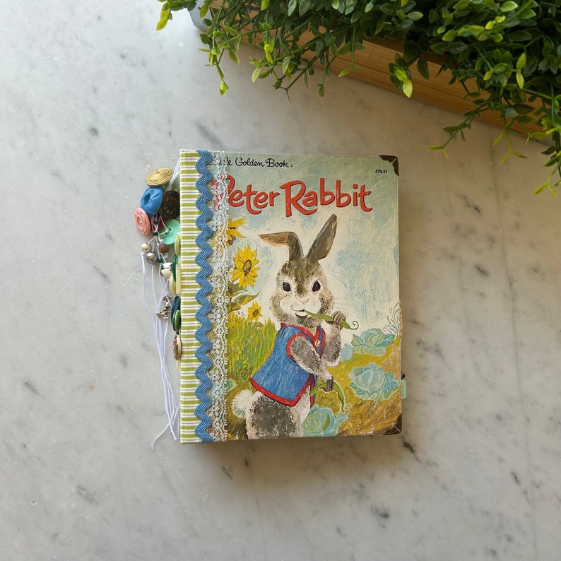 Little Golden Book Junk Journal Peter Rabbit Handmade Eclectic Junk ...