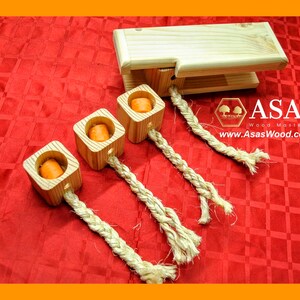 Rabbit Toy, Logic Game for Bunny Rabbit, Wooden Toy With Sisal Rope ...