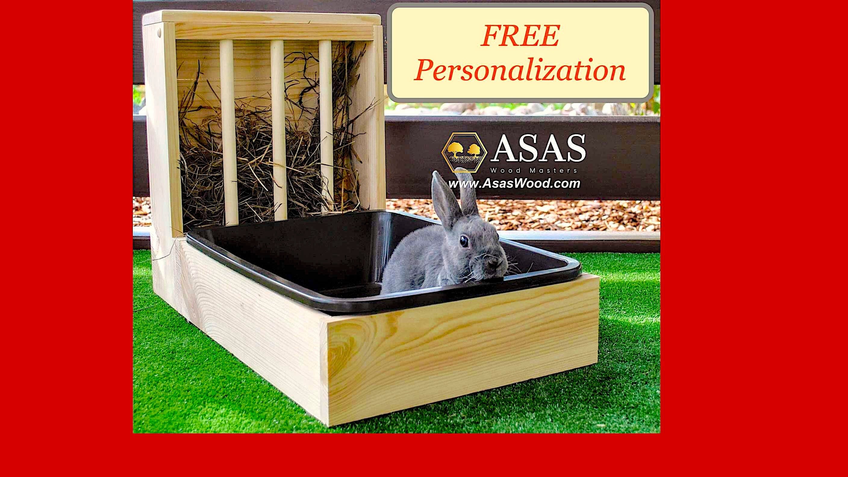 Rabbit Feeder and Litter Box - Etsy