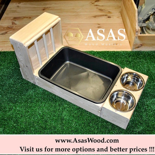 Rabbit Hay Feeder 3 in 1 Hay & Food Bowls With Litter Tray - Etsy UK