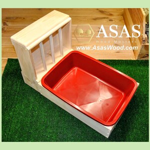 Rabbit Hay Feeder With Litter Box / Made by Asaswood - Etsy