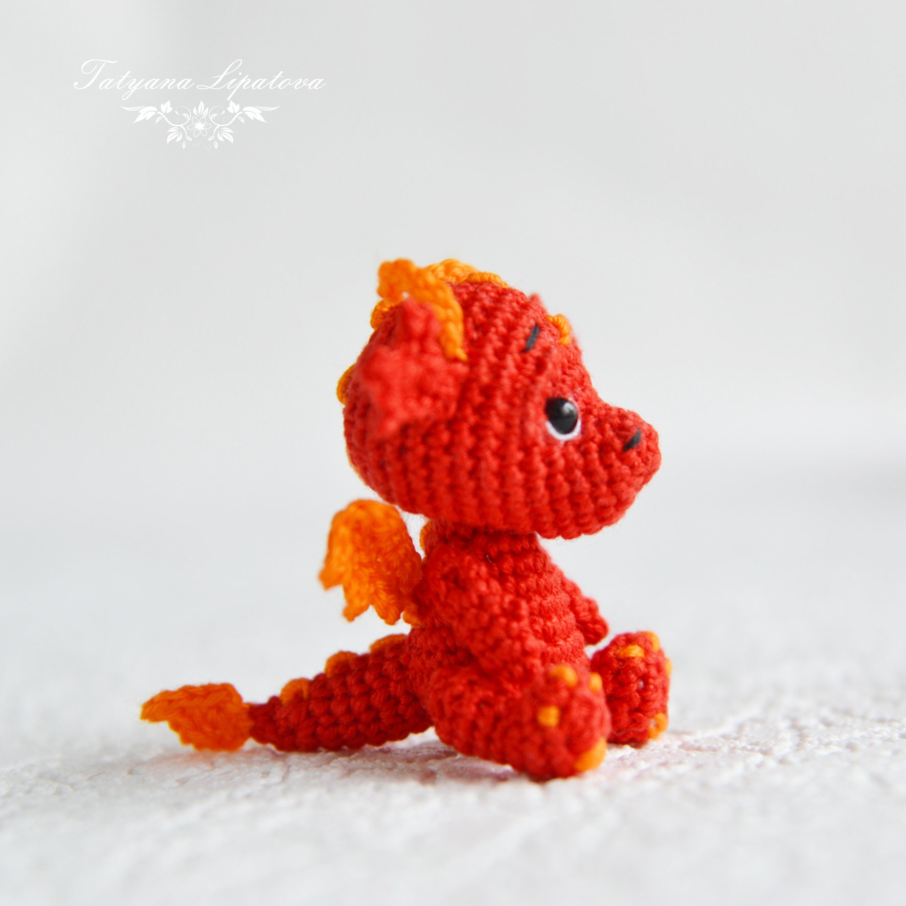 Miniature crochet dragon Tiny crochet Dragon small knitted | Etsy
